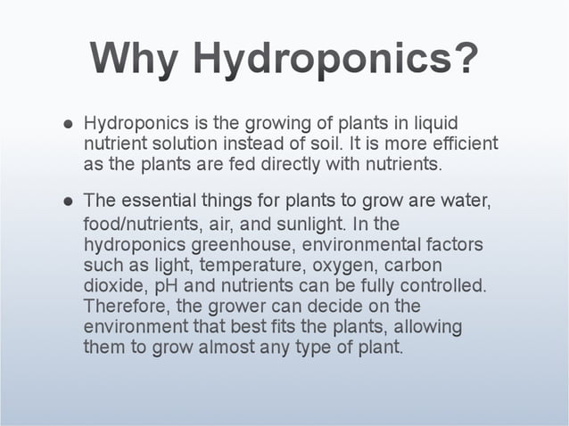 MSHS Physics: Introduction to Hydroponics | PPT