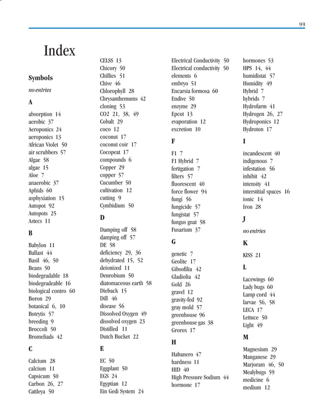 Hydroponics for agriculture