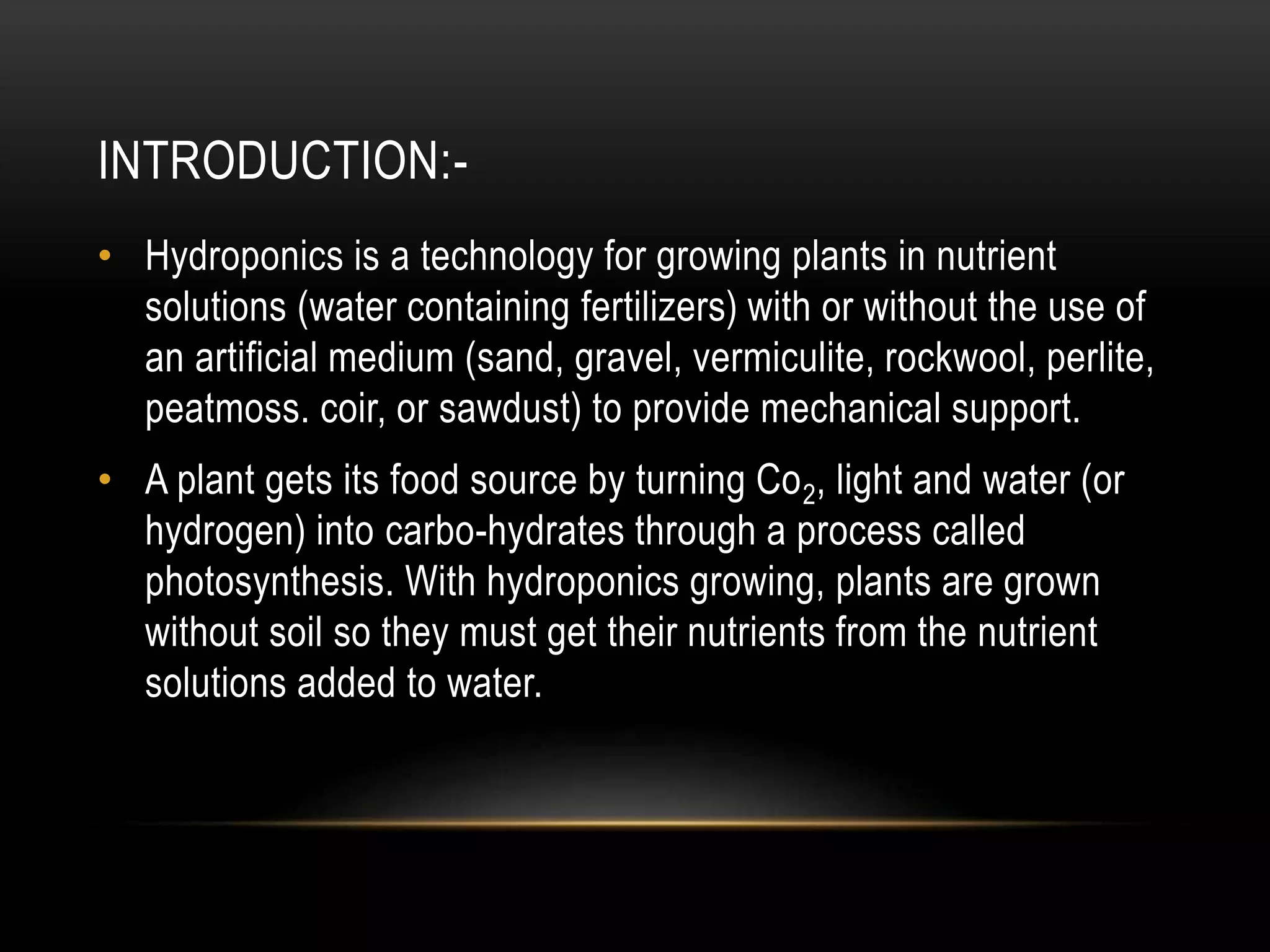 Hydroponics in vegetable | PPTX