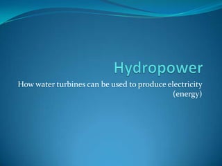 Hydropower | PPTX