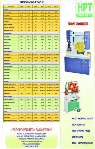 Hydro Power Tech Engineering, Rajkot, H Frame Hydraulic Presses | PDF