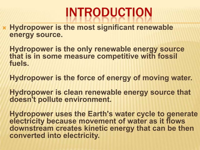 Hydropower | PPTX