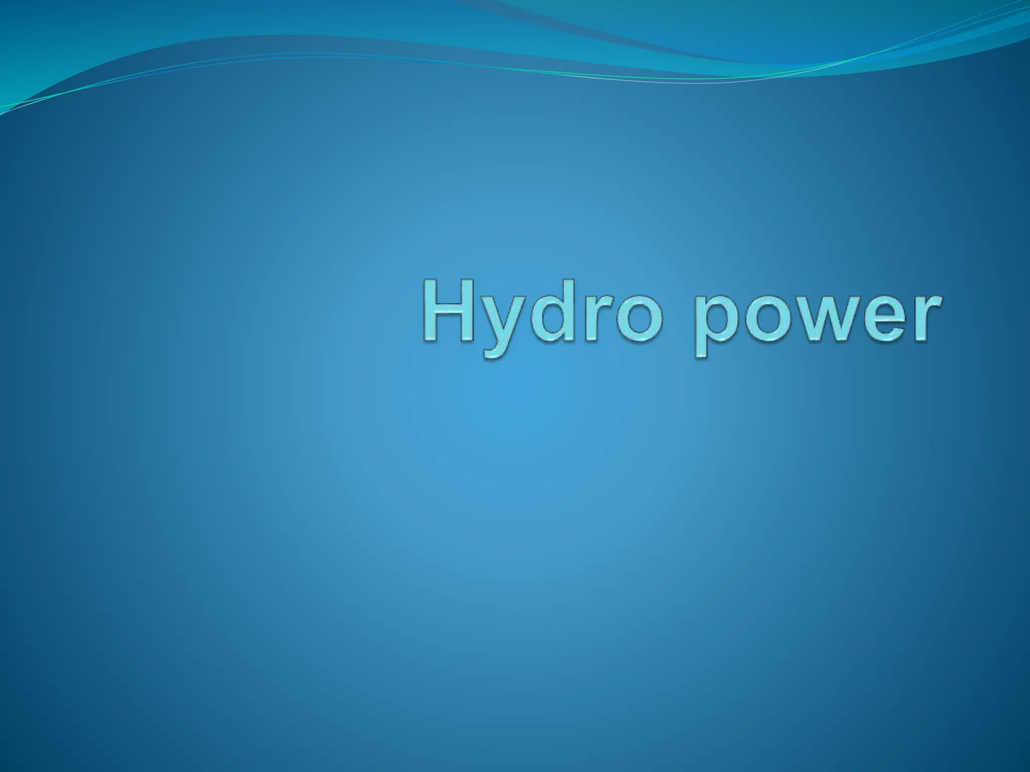 hydro power ppt in digital ekectronics ppt | PPT
