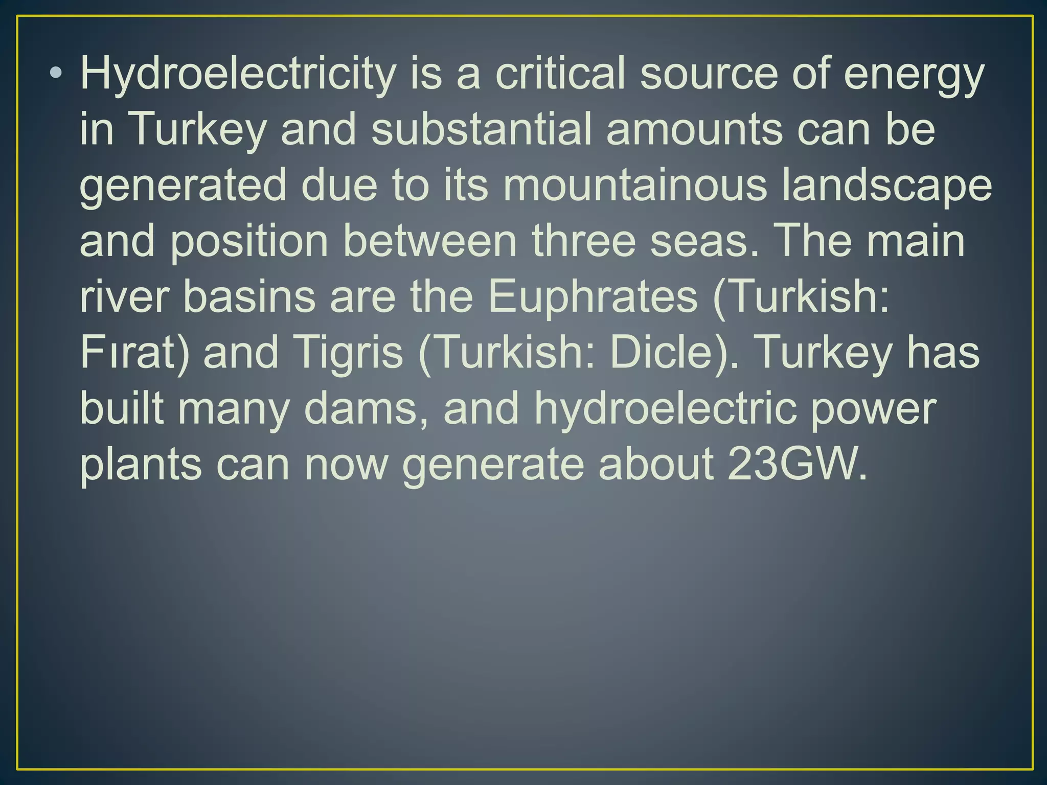 Hydropower and wind power in Turkey by Kaan | PPT