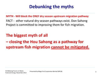 Hydropower development in laos don sahong experience in addressing ...