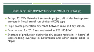 HYDROPOWER DEVELOPMENT IN NEPAL | PDF