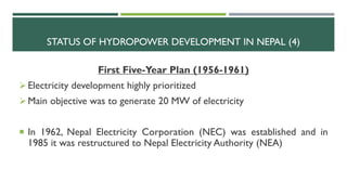 HYDROPOWER DEVELOPMENT IN NEPAL | PDF