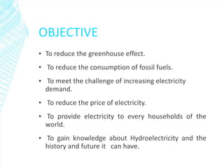 Hydro Power Generation: School and College Project (With Thesis) | PPTX