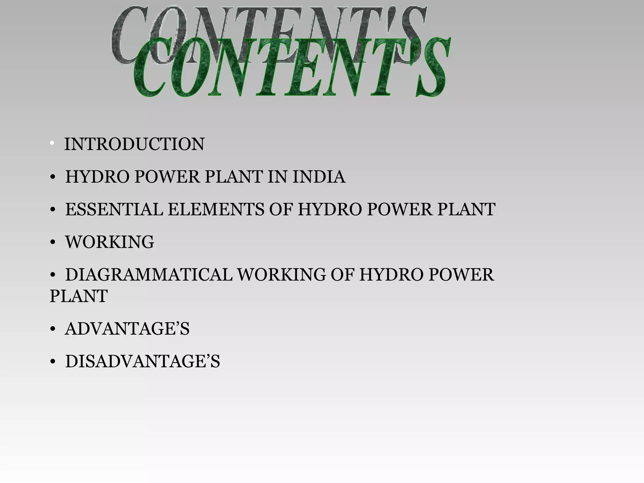 Hydro Power Plant | PPT