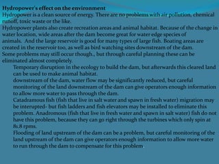 Hydro power plant | PPTX | Power and Energy Industry | Industries