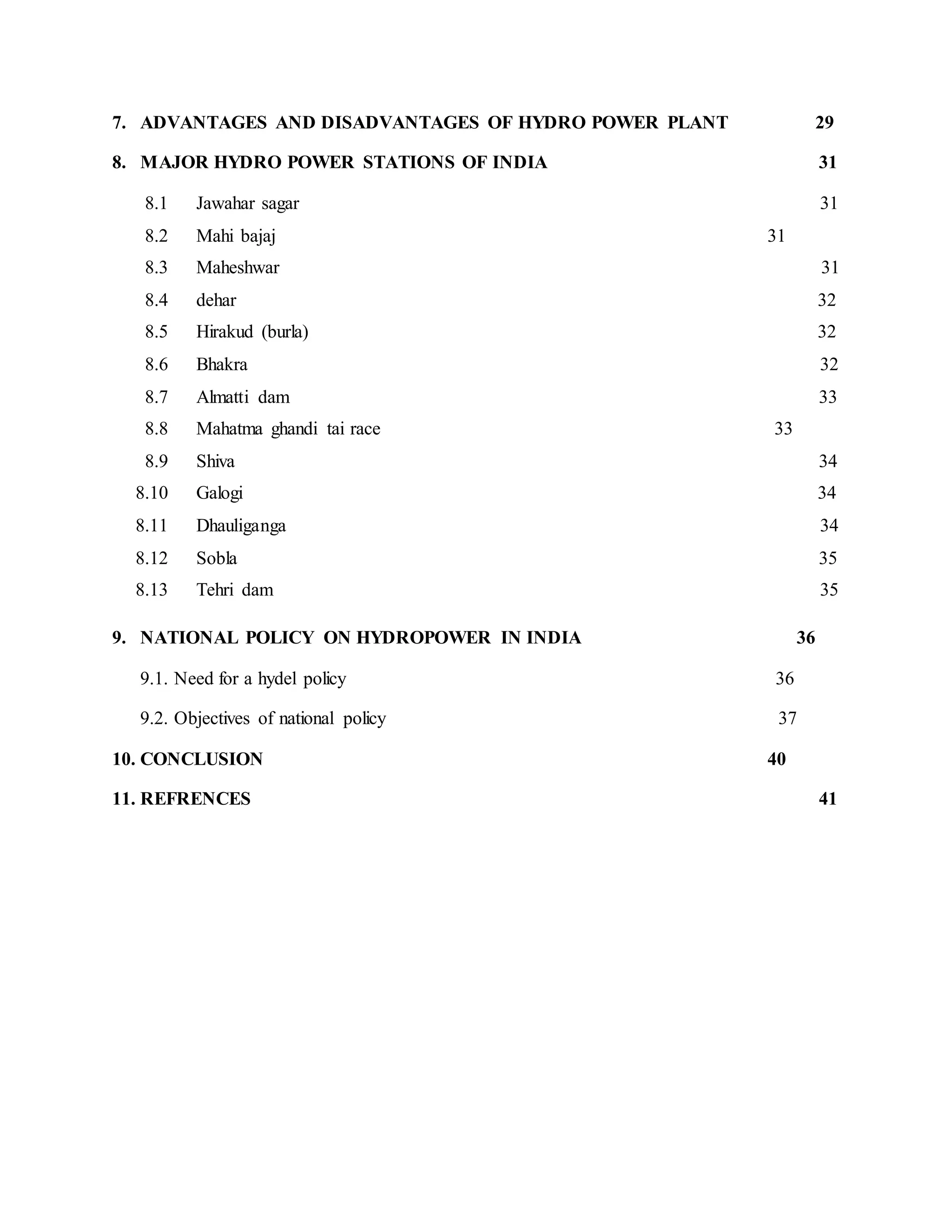 Hydro power plant | DOCX