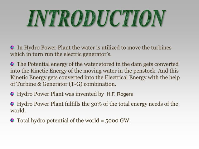 Hydro power plant | PPTX