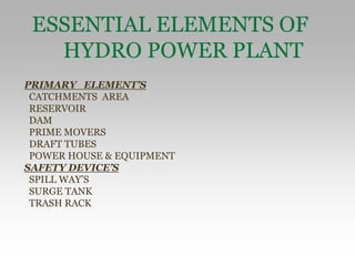 Hydro power plant | PPTX