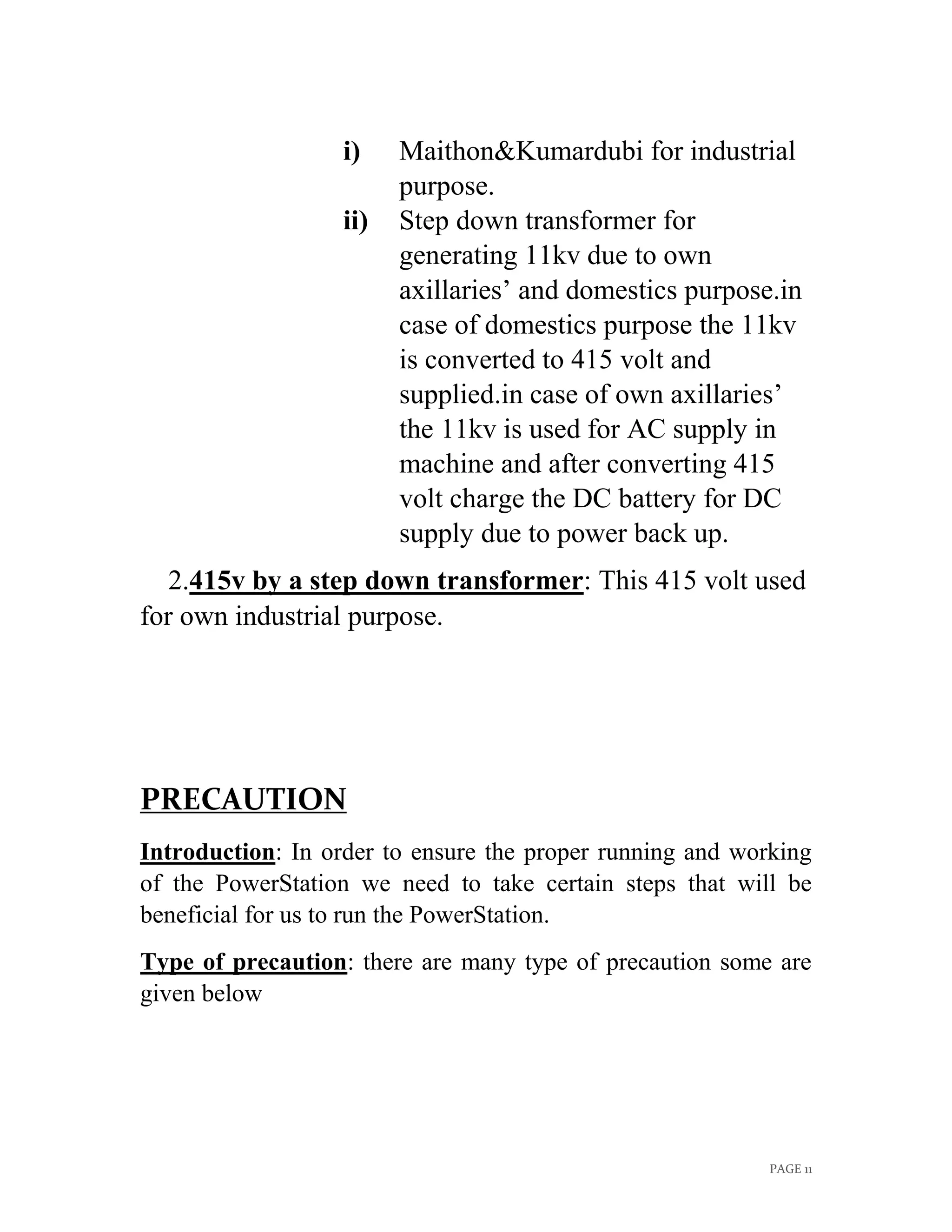 DVC Panchet Hydro Powerplant Project | DOCX