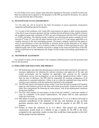 Hydro power policies and guidelines | PDF