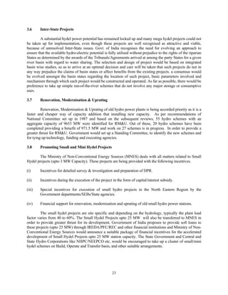 Hydro power policies and guidelines | PDF