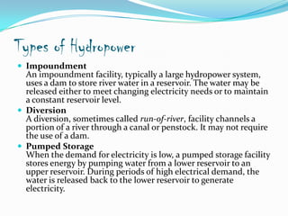 Hydro power ppt | PPT