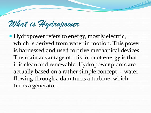 Hydro power ppt | PPT