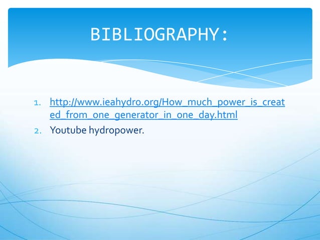 Hydropower slide show. | PPTX