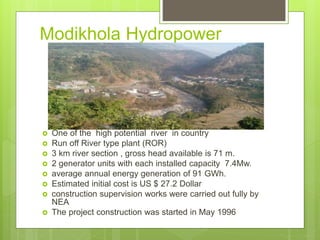 Modi Khola Hydropower Field Report | PPTX