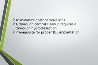 HYDROPROCEDURES include hydrodissection nad hydrodelineation | PPTX