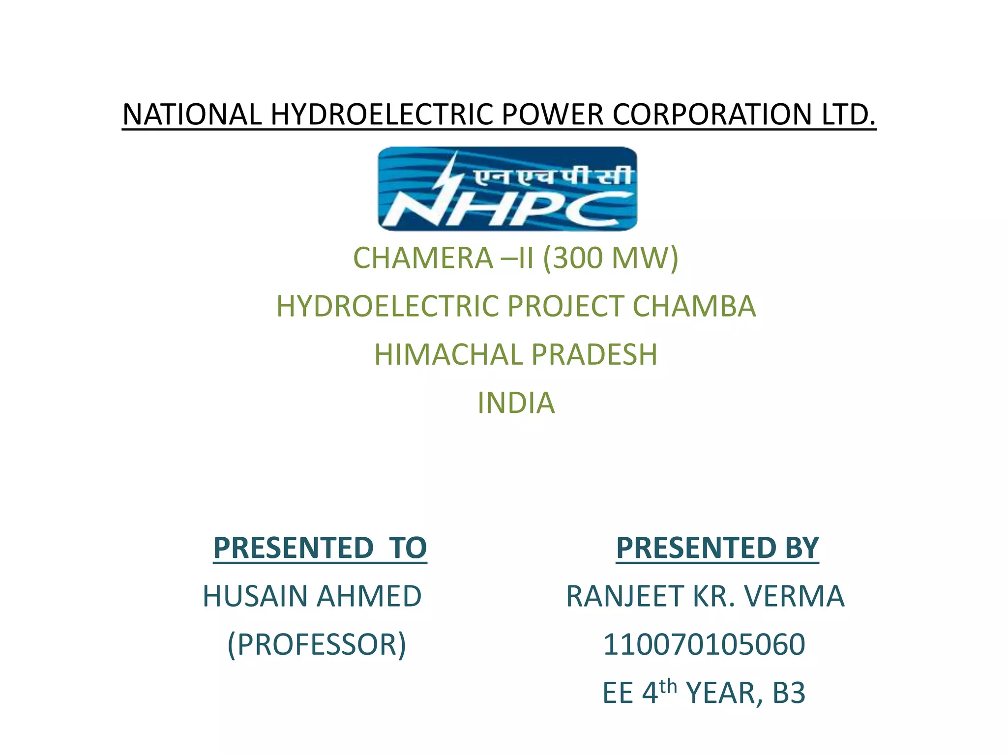 Hydro Electric project | PPTX