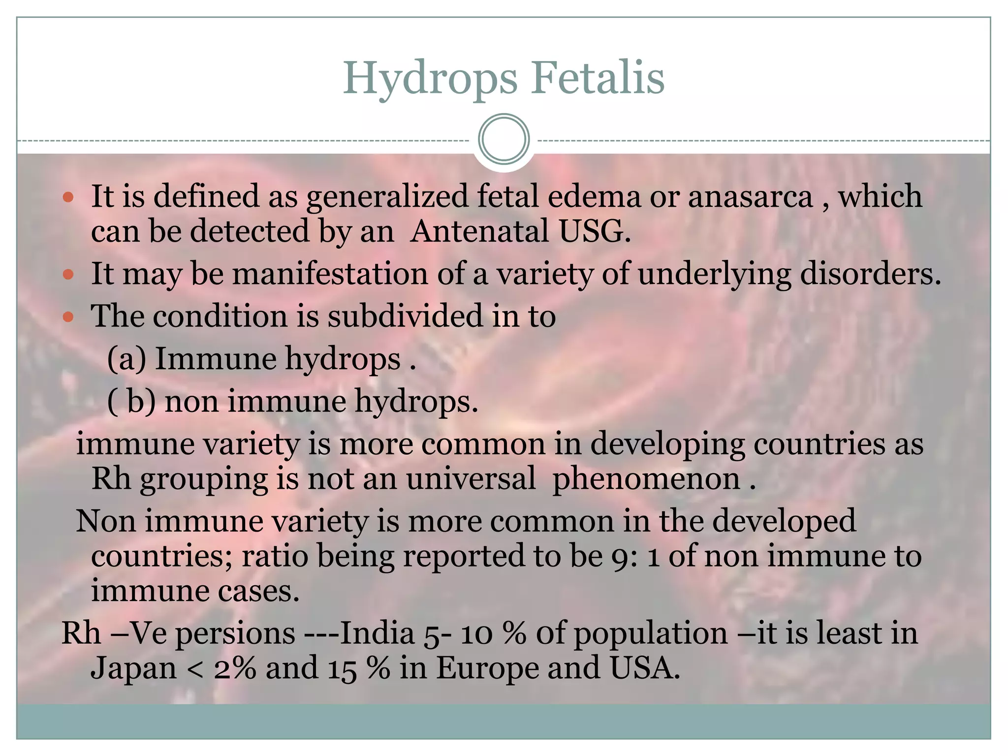 Hydrops fetalis | PPTX