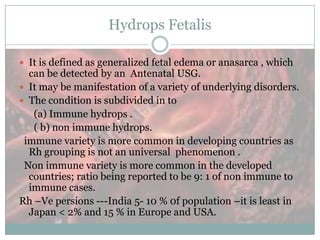 Hydrops fetalis | PPT