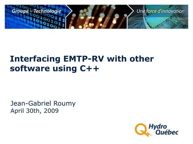 Hydro Quebec Roumy Interfacing Emtp Rv Withothersoftware Using C++ | PDF | Programming Languages ...
