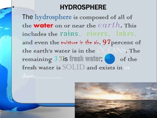 Hydrosphere | PPT