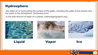 Hydrosphere | PPTX | Chemistry | Science