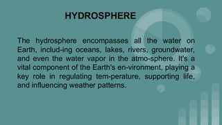 hydrosphere,lithosphere,atmosphere, ppt. | PDF