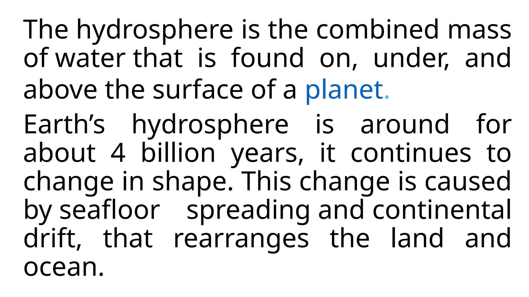Study about hydrosphere and biosphere similarities | PPTX
