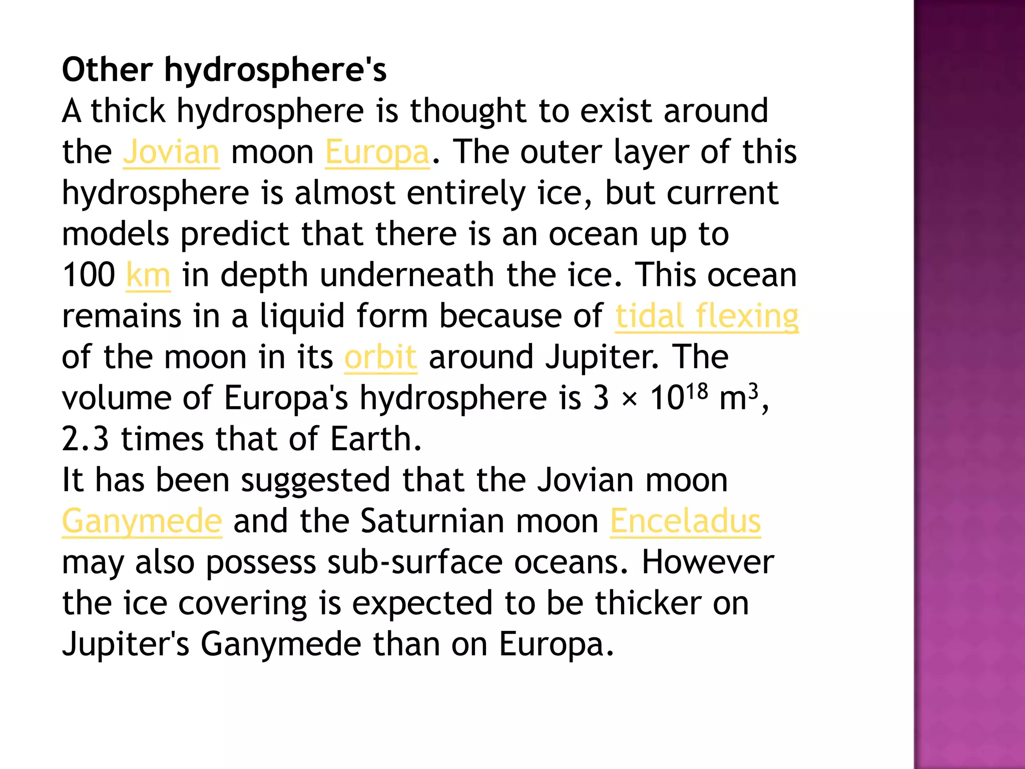 Hydrosphere and water pollution | PPTX
