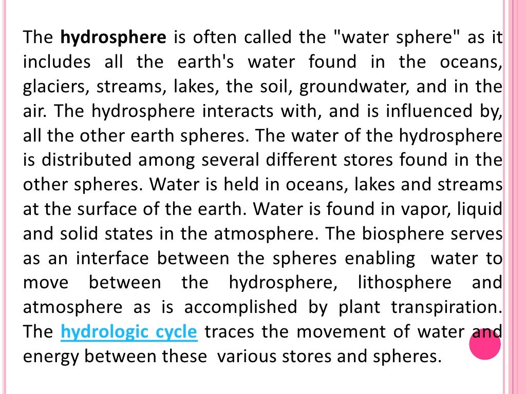 Hydrosphere hydrosphere