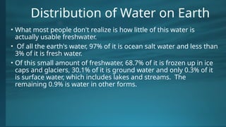 Hydrosphere Notes for 8th Grade Science.pptx