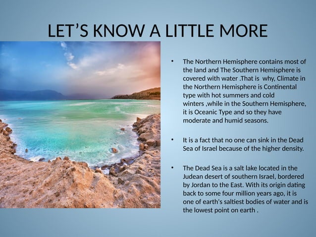 HYDROSPHERE PRESENTATION -THE HYDROSPHERE THE WATER CYCLE HOW THE WATER ...