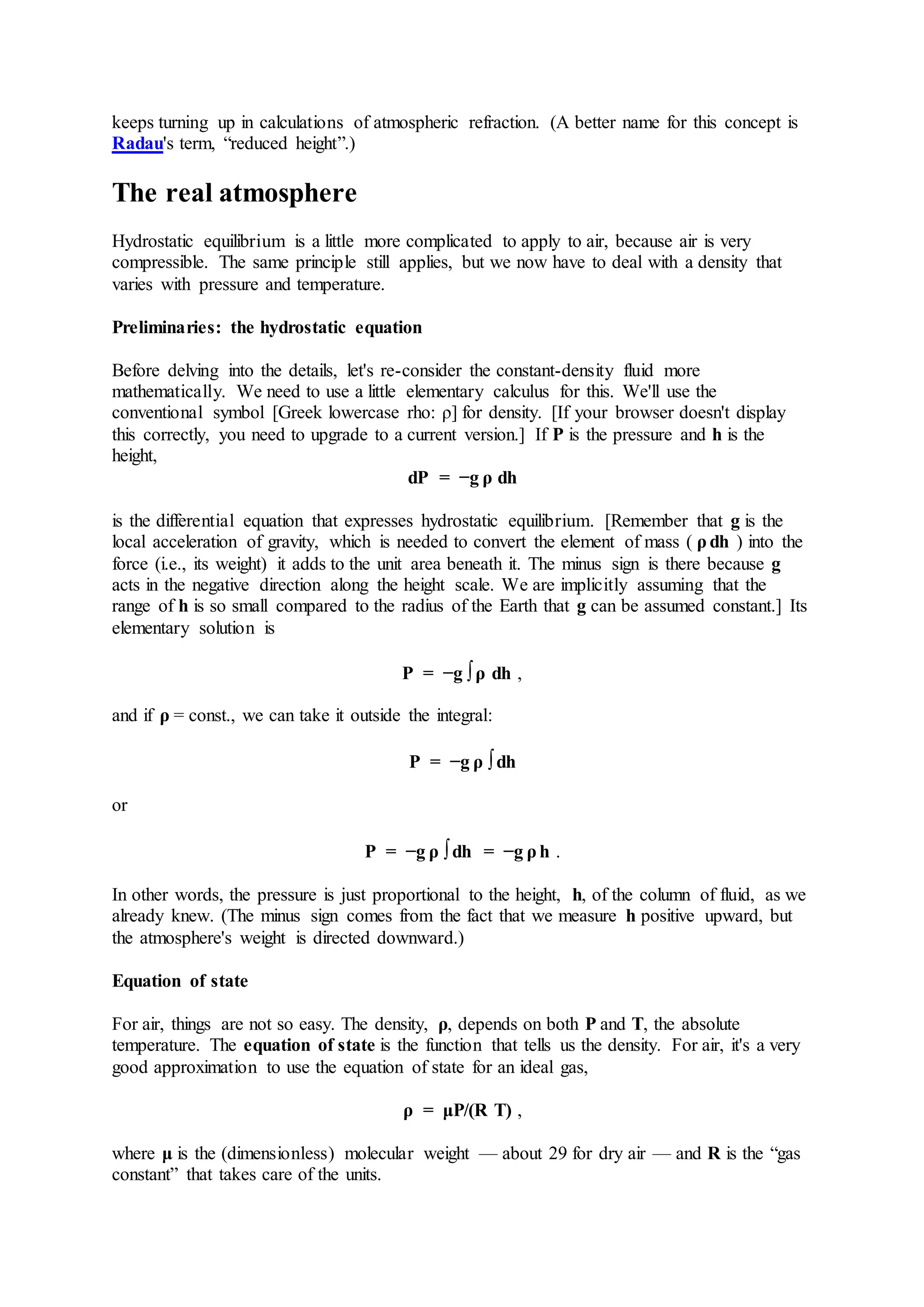 Hydrostatic equilibrium | DOCX