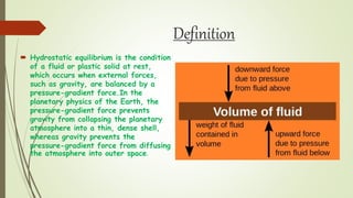Hydrostatic equilibrium | PPTX
