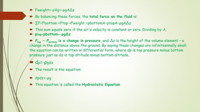 Hydrostatic equilibrium | PPT