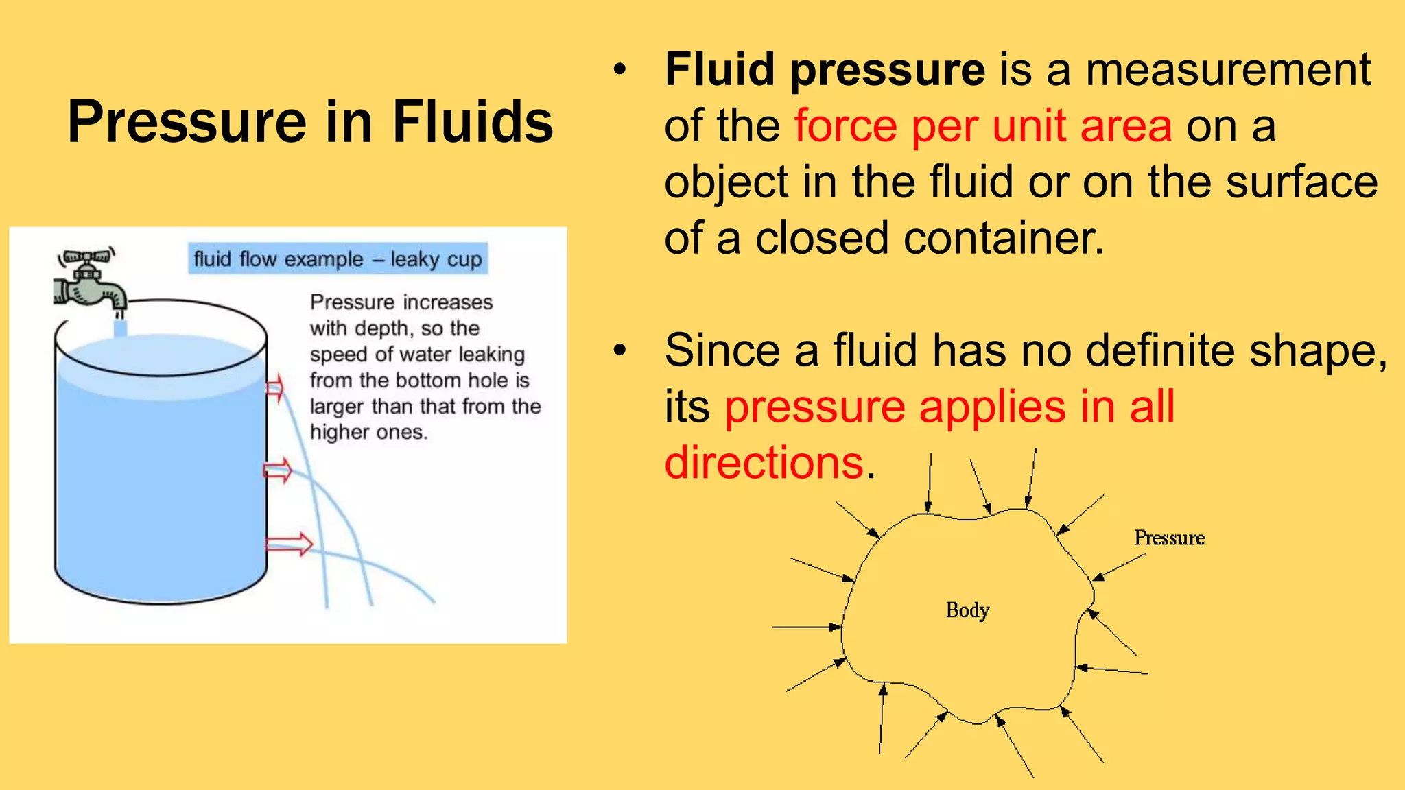 Hydrostatics pressure | PPTX
