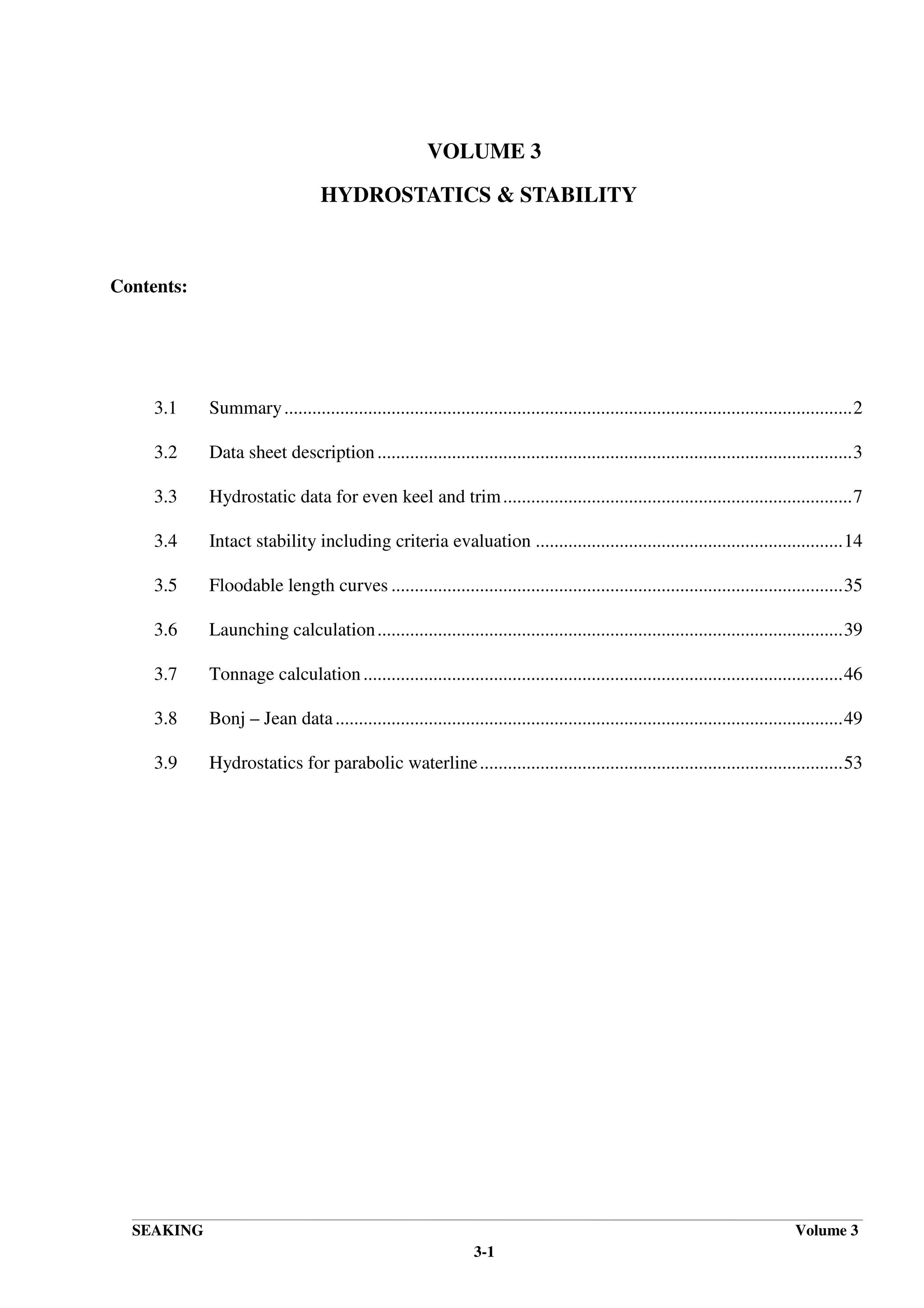 Hydrostatics and stability | PDF