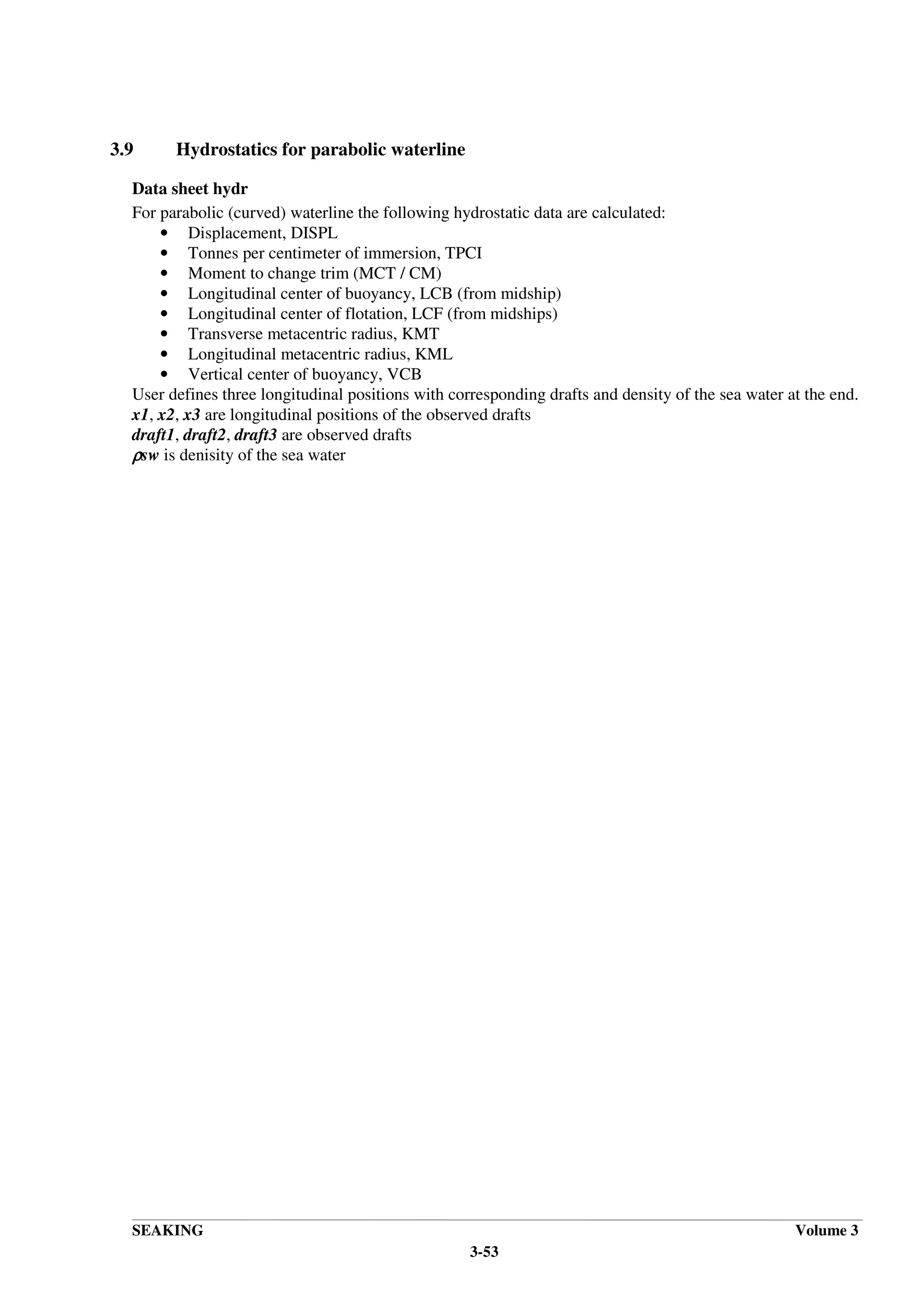 Hydrostatics and stability | PDF