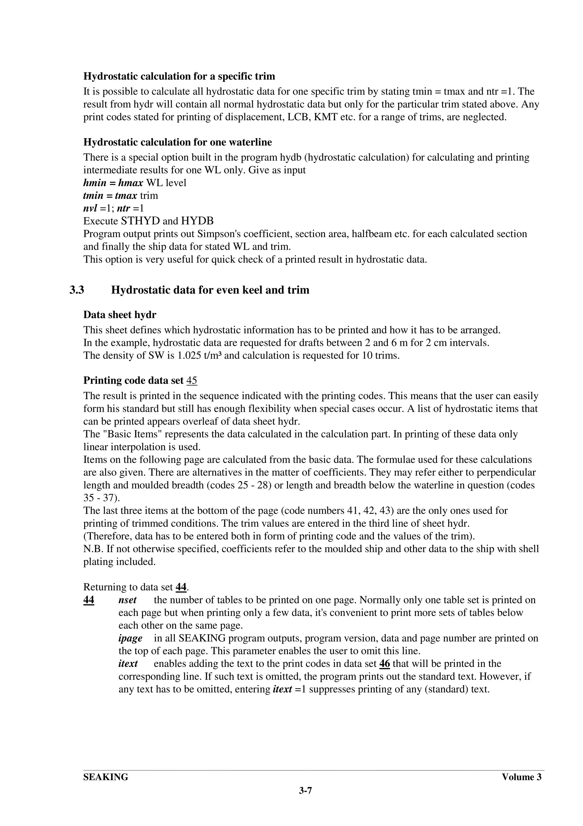 Hydrostatics and stability | PDF