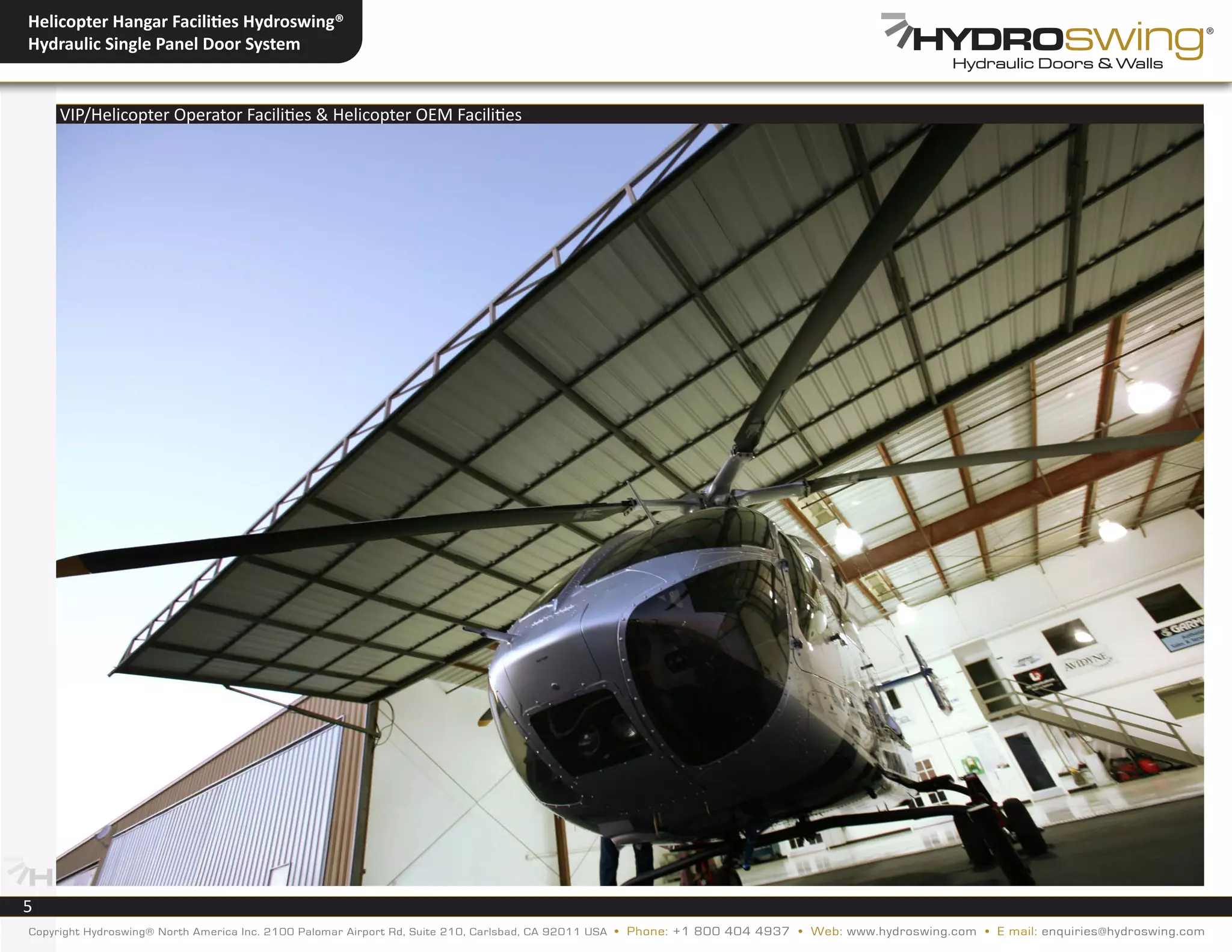 Hydroswing® Helicopter Hangar Facility Door Systems/Hydraulic Doors | PDF