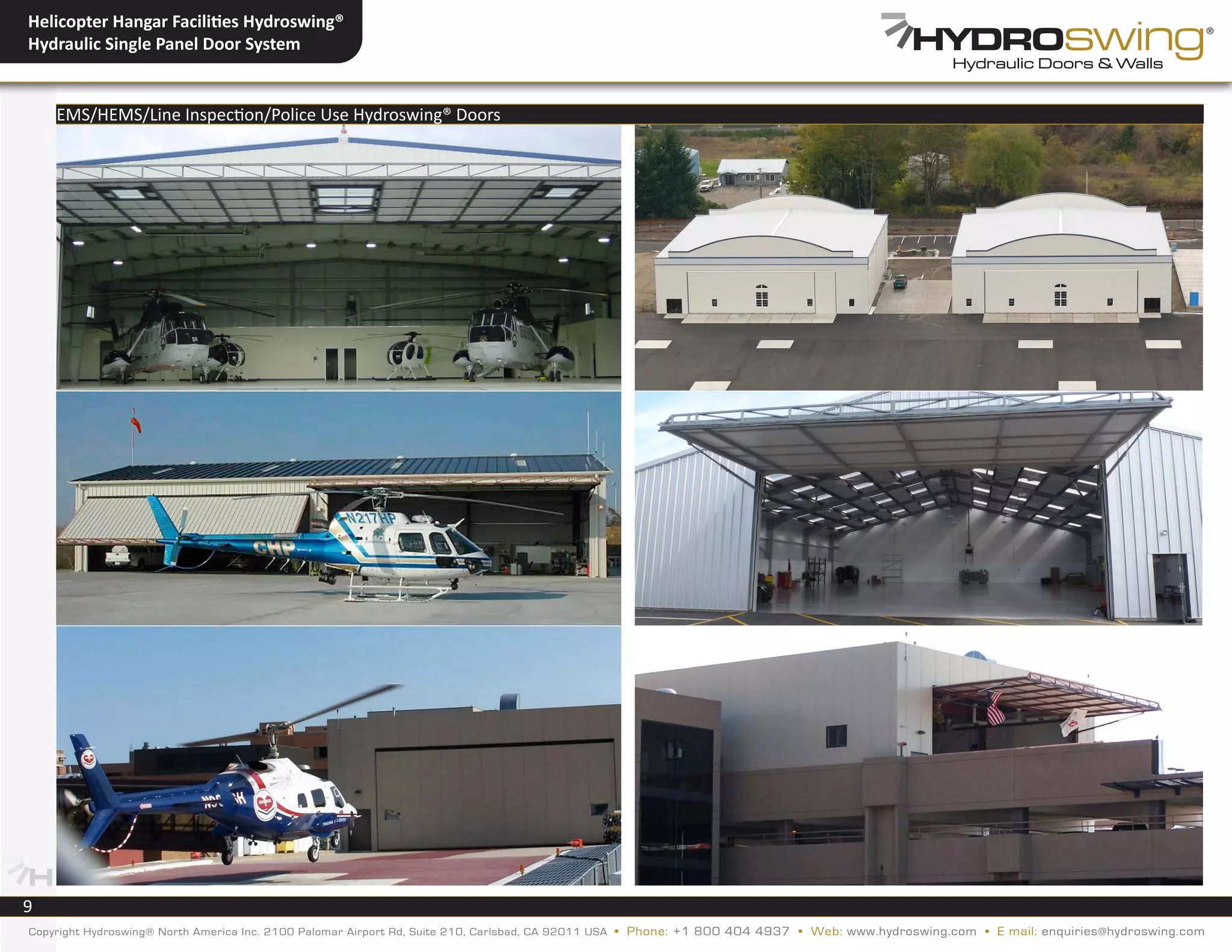 Hydroswing® Helicopter Hangar Facility Door Systems/Hydraulic Doors | PDF