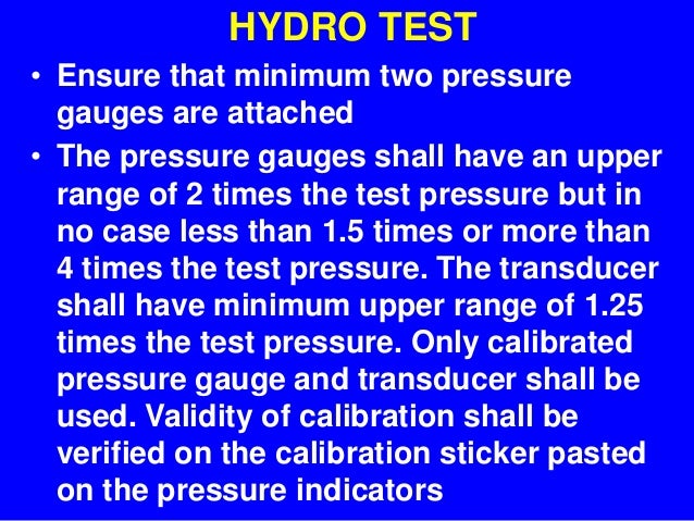 Hydrotest