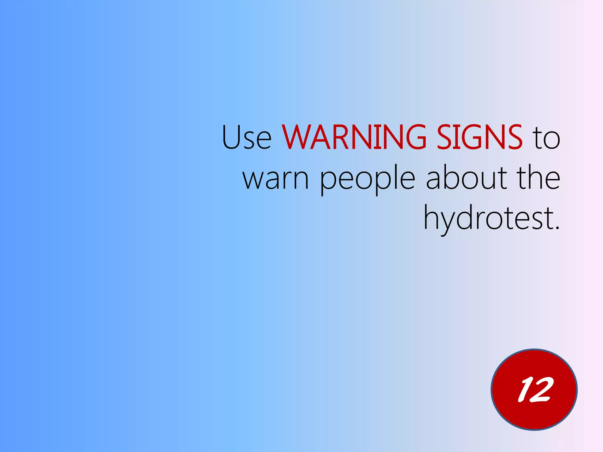 20 Essential Hydrotest Safety Checklist | PDF