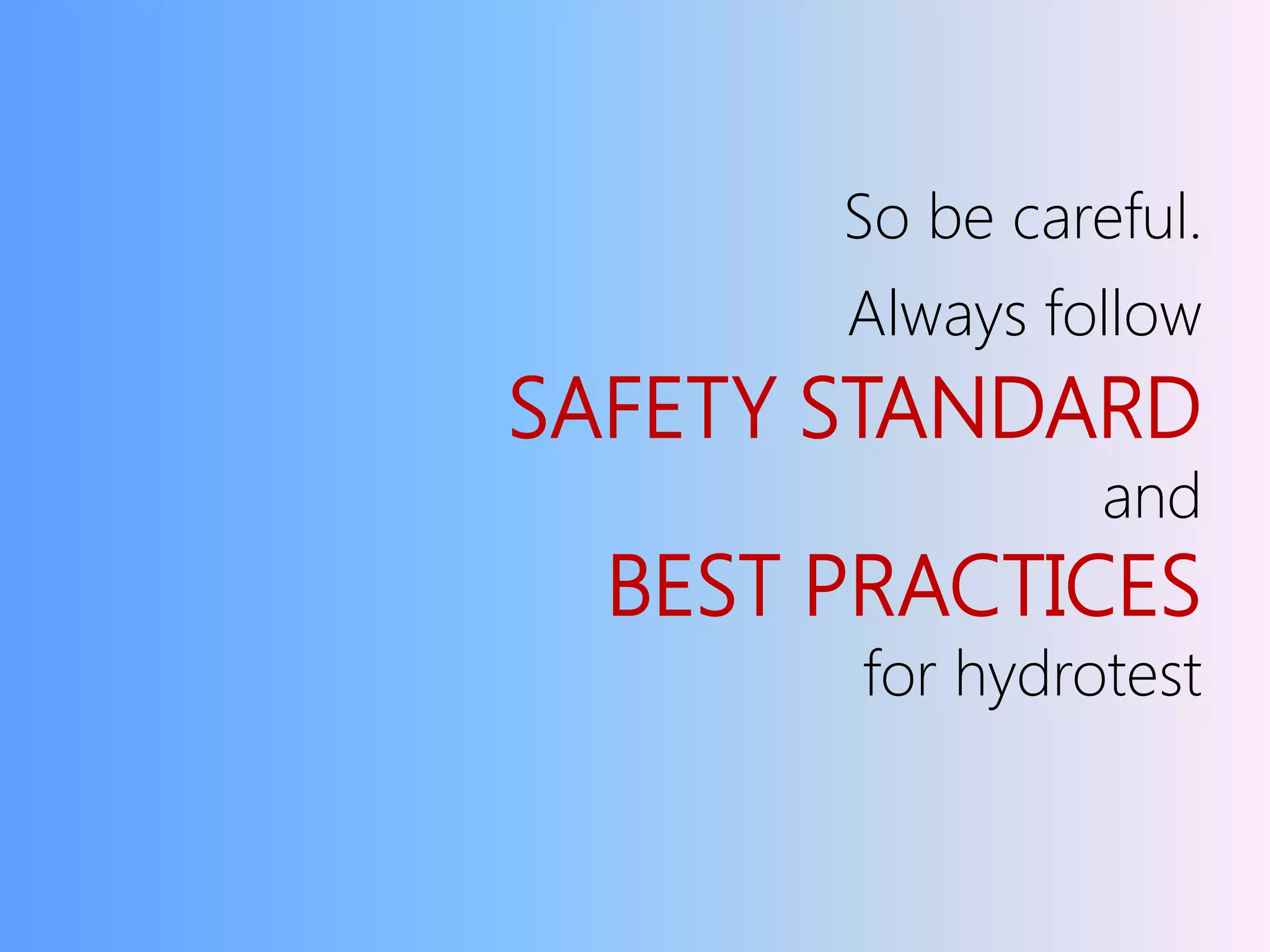 20 Essential Hydrotest Safety Checklist | PDF