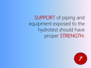 20 Essential Hydrotest Safety Checklist | PDF